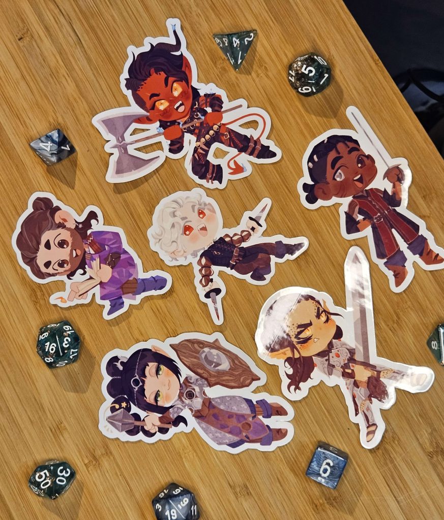 Baldur's gate 3 companion stickers |BG3 RPG|laminated stickers for ...